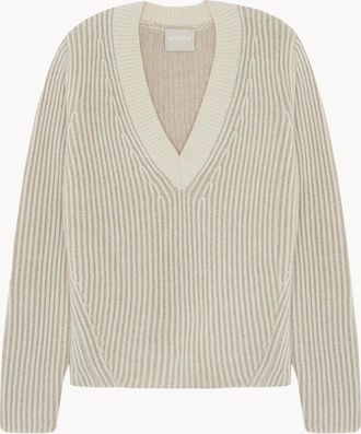 Kujten Pull cachemire femme col V, 4 fils - Pull Akihito