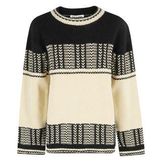 Low Classic Jacquard Strickpullover - - Knitwear - Damen - Mehrfarbig - S