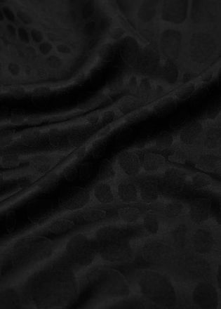 Mango Foulard en jacquard noir - Femme - Taille unique - MANGO