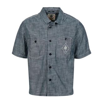 C.P. Company C.p. Company, Homme, Chemises, Bleu, Taille: M Chambray Short Sleeve Shirt