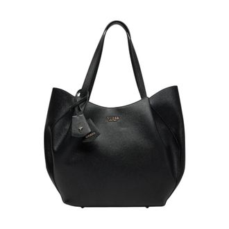 Guess Handtasche mit Knopfverschluss und Innentasche - - Bags - Damen - Schwarzk - ONE SIZE