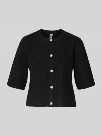 Pieces Boxy Fit Strickjacke aus Rippstrick Modell SILLY