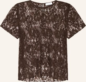 Darling Harbour Darling Harbour Blusenshirt Aus Spitze braun