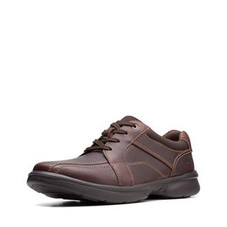 Clarks Mens Bradley Walk Oxford Shoe, Brown Tumbled Leather, 42 EU