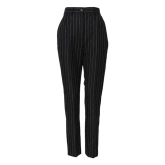 Dolce & Gabbana Femme, Pantalons, Noir, Taille: 36 FR Pantalon fusel&eacute; taille haute