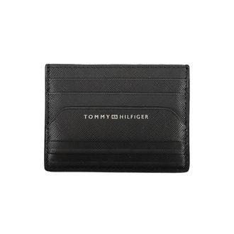 Tommy Hilfiger Schwarze Leder Herren Geldb&ouml;rse