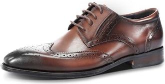AlltheMen Chaussure Homme Cuir Oxford Derby Formelle Brogue à Lacets pour Costume Mariage 40-45EU Marron 43 EU
