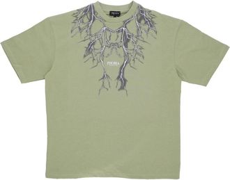 Phobia Archive Lightning Print Tee - - Tops - Herren - Gr&uuml;n - XL