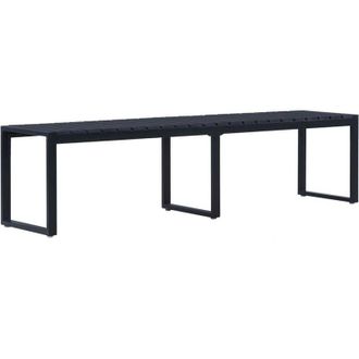 Les Tendances Banc de jardin 180cm Panneau PS Noir