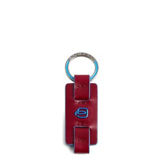Piquadro Porte-cl&eacute;s fin en cuir avec anneau simple - unisex - Accessoires - Rouge - Taille: ONE Size