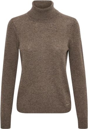 Inwear Femme, Pulls, Brun, Taille: 36/38 FR Pull à col roulé marron chiné cachemire