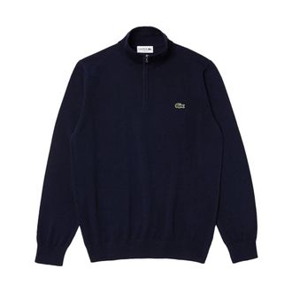 Lacoste High-Neck Half-Zip Pullover - - Knitwear - Herren - Blau - 2XL
