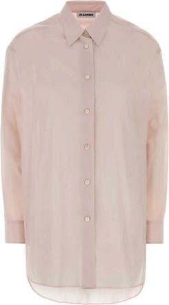 Jil Sander Femme, Blouses et Chemises, Rose, Taille: 42 FR Chemise en mousseline