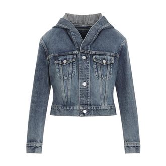Alaia Trucker Jeansjacke - - Jackets - Damen - Blau - S