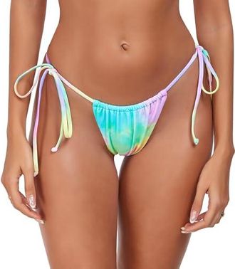 Relleciga Bas de Maillot de Bain Femme Tanga Bottom brésilien avec Cordons Splash L
