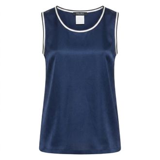 Max Mara Pan Tank - - Tops - Damen - Blau - S