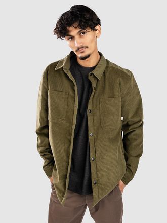 Passenger Kodiak 2.0 Sherpa Lined Cord Overshirt Jacke khaki