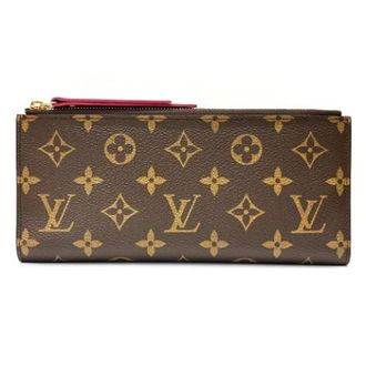 Louis Vuitton Portefeuille long pr&eacute;-poss&eacute;d&eacute; Monogram (bi-pli) - Femme - Pre-owned - Brun - Taille: ONE Size