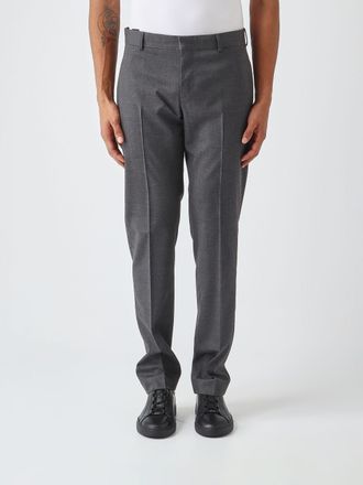 Pantaloni Torino Pantalon de tailleur slim fit en laine vierge m&eacute;lang&eacute;e avec poches italiennes