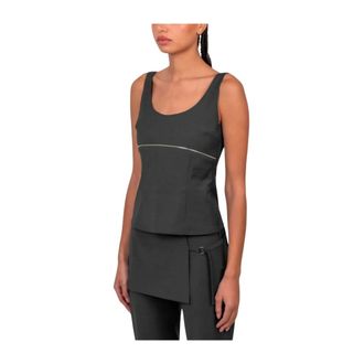 Paloma Wool Paloma Wool, Femme, Tops, Gris, Taille: 42 FR Isee Zip-Detail Top