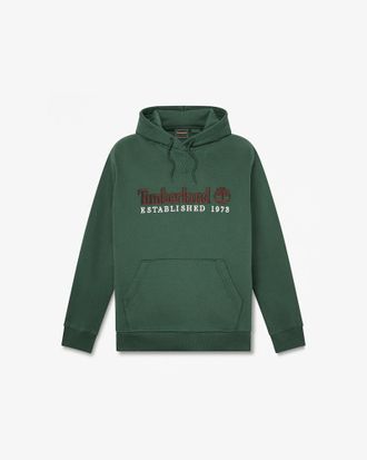 Timberland Hoodie mit Established 1973-Logostickerei f&uuml;r Herren in Dunkelgr&uuml;n, Herren, Gr&uuml;n, Gr&ouml;&szlig;e