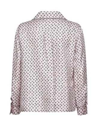 Max Mara Womens Pink Printed Silk Shirt
