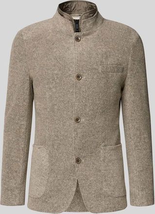 Roy Robson Slim Fit Sakko mit Stehkragen und Brusttasche