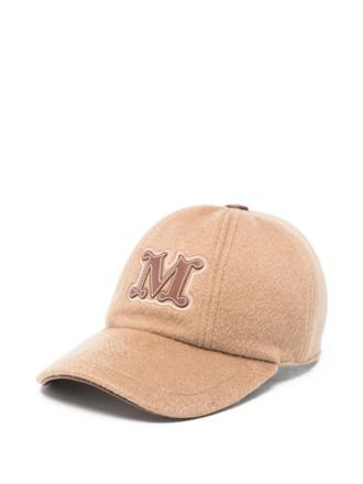 Max Mara casquette en cachemire &agrave; design feutr&eacute; - Marron