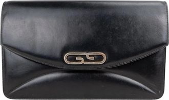 Gucci Crossbody Bags - Gucci Black Leather GG Clutch Bag - Gr. unisize - in Schwarz - für Damen