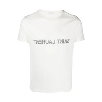 Saint Laurent T-shirt Saint Laurent - - Tops - Herren - Wei&szlig; - L