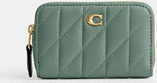 Coach Essential kleines Kartenetui mit Rundumrei&szlig;verschluss und bauschiger Steppung