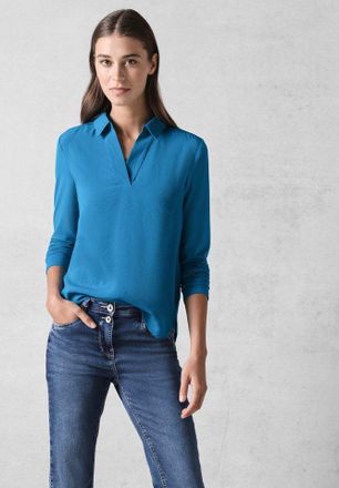 Cecil Langarmbluse aus softem Materialmix