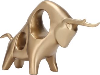 Brrnoo Kämpfender Stier Statue Skulptur Dekor Figur aus Harz Tierskulptur für Zuhause Kunst Geburtstagstagsgeschenk