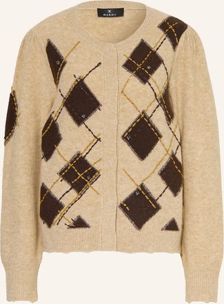 Monari Monari Strickjacke Mit Schmucksteinen beige
