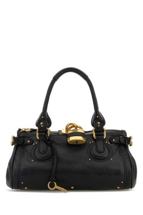 Chlo&eacute; Leather Top Handle Top Handle Bag - Black