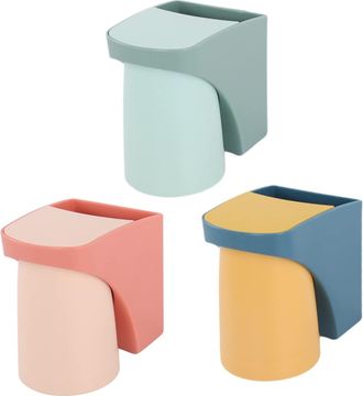 Aboofan 3 Stück Magnetischer Teiliges Wandhalter für Zahnbürsten und Becher Rostfreier Langlebiger Toilettenorganizer ohne Bohren Platzsparend für Badezimmer 