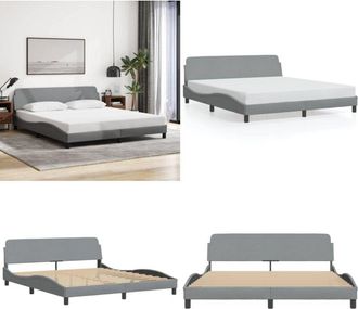 vidaXL Bettgestell ohne Matratze Hellgrau 180x200 cm Stoff - Bettsofa - Boxspringbetten - Doppelbett - Lattenrost - Massivholzbette - Home & Living