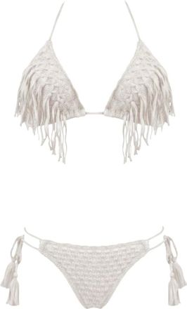 Miss Bikini Femme, Maillots de bain, Blanc, Taille: 38 FR Triangle Bikini Set