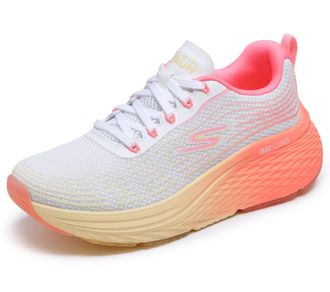 Skechers Max Cushioning Elite Speed Play - 129621WPK - Farbe: Weiß-Orangefarbig - Größe: 38.5 EU