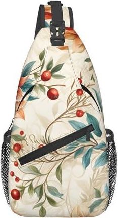 Generic Sacoche Port&eacute; &eacute;paule Fleurs ethniques vintage Casual Sacs &agrave; Bandouli&egrave;re Mode Cross Body pour Femme Homme Camping
