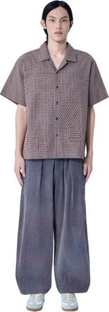 Story mfg. Story mfg., Homme, Chemises, Brun, Taille: M Checkered Short Sleeve Shirt
