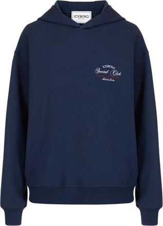 Iceberg Femme, Sweatshirts et sweats &agrave; capuche, Bleu, Taille: 38 FR Sweat &agrave; Capuche Scuba Coupe Standard