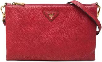 Prada Sac bandouli&egrave;re vintage doccasion - Femme - Pre-owned - Rouge - Taille: ONE Size