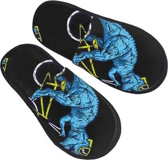 Generic Dinosaure Amusant &Agrave; Chevaucher Unisexe Chaussures De Maison Chaud Pantoufles Peluche Chaussons Pour Int&eacute;rieur Ext&eacute;rieur Maison L