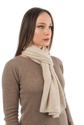 DALLE PIANE CASHMERE Schal aus 100% Kaschmir - Made in Italy - f&uuml;r Mann/Frau, Farbe: Beige, Einheitsgr&ouml;&szlig;e