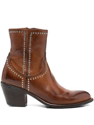 Lemargo Stiefel mit Nieten 65mm - Braun