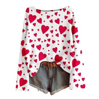 Generic Pull textur&eacute; en tricot &eacute;pais pour la Saint-Valentin 2026 - Haut dhiver surdimensionn&eacute; et confortable - Fil doux - Col rond - Manches longues - &Eacute;l&eacute;gant