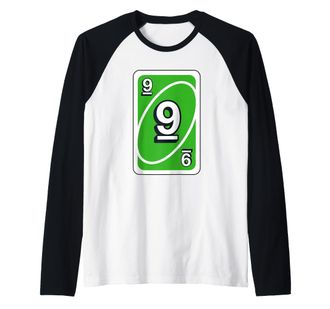 Uno Halloween Green 9 Karte Raglan
