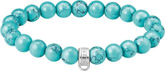 Thomas Sabo Thomas Sabo Armband mit türkisfarbenen Beads Recyceltes 925 Silber X0293-404-17-L17