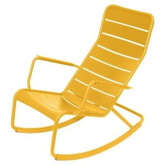 Fermob Rocking chair Luxembourg - Jaune - Aluminium laqué - Designer Frédéric Sofia